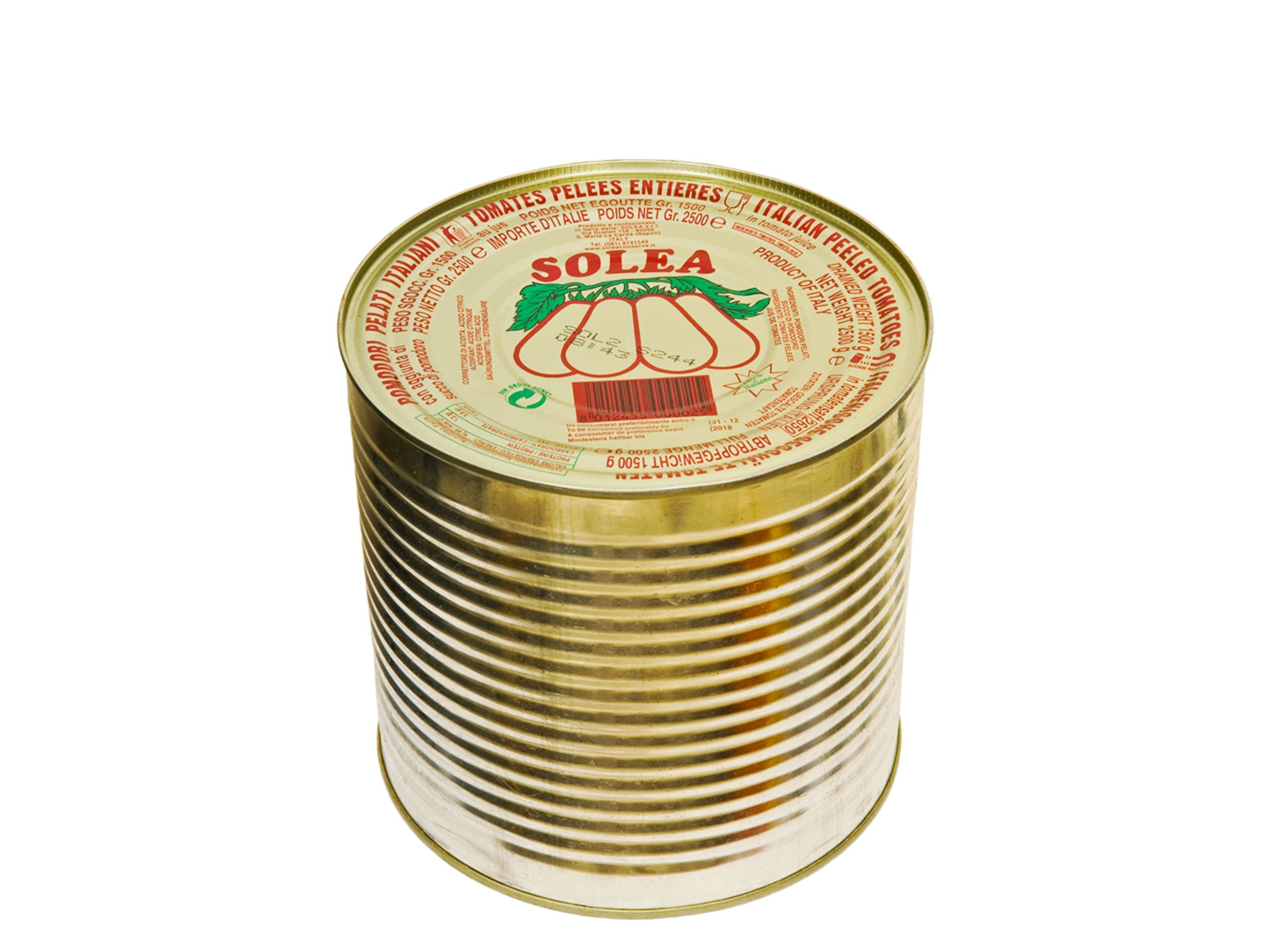 SOLEA PEELED TOMATOES 2.5KG – HUBIT General Trading LLC